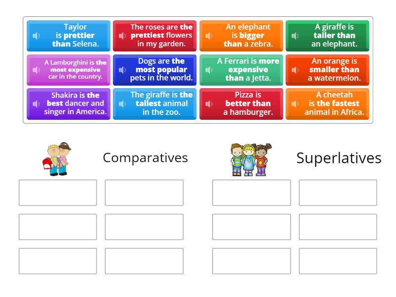 Comparatives and superlatives - Group sort