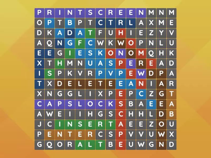 MS. WORD DASAR PENGETIKAN - Sopa de letras