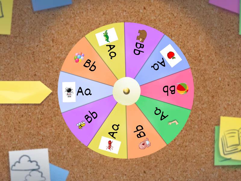 Letters a, b - Spin the wheel