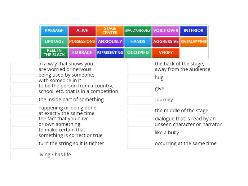 DRAGONWINGS Vocabulary - Match up