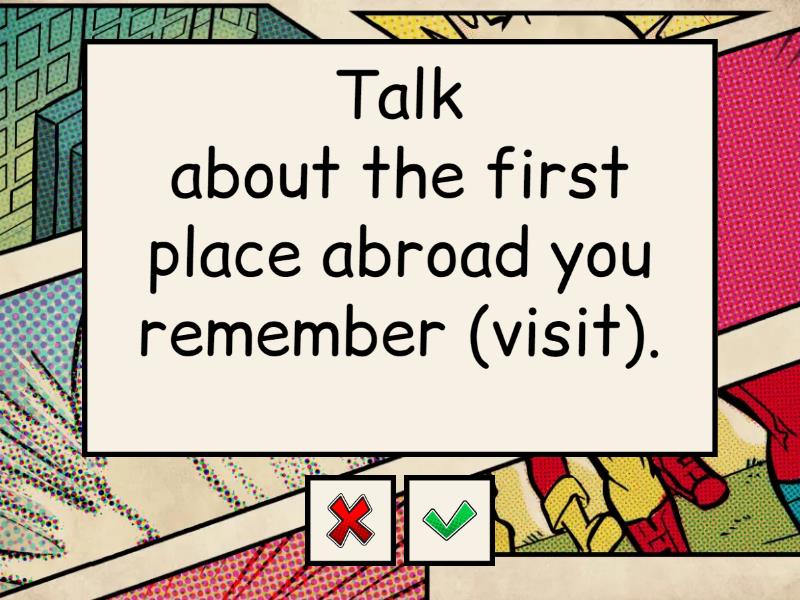 SpeakOut Upper U 1B speaking Stop, try, remember, forget - Flash cards