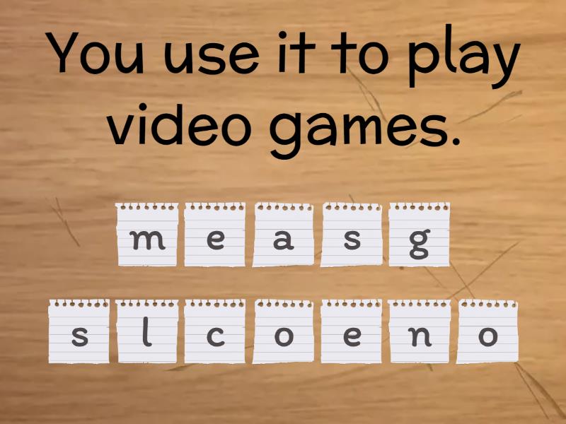 GG1 U2.5 My things - Anagram