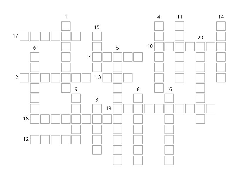 Афанасьева и Михеева 6 класс Уро 18 vocabulary - Crossword