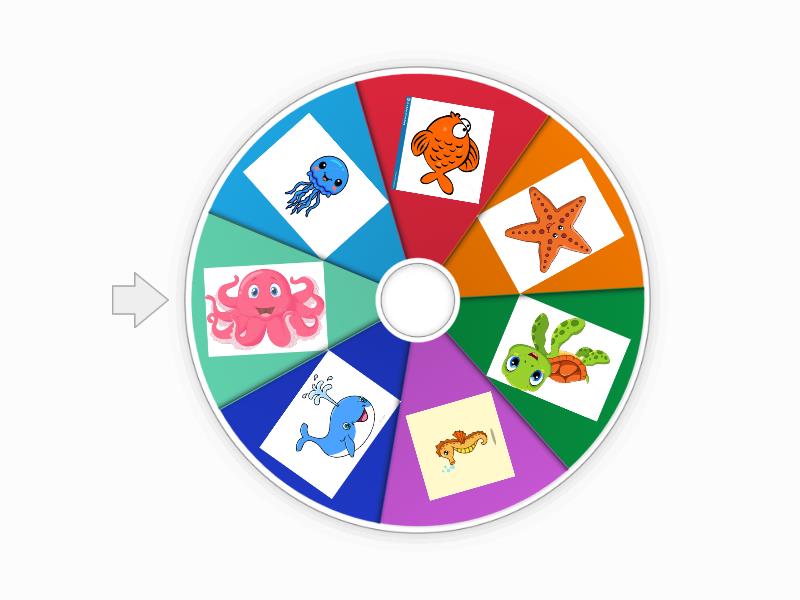 Sea Animals - Spin the wheel