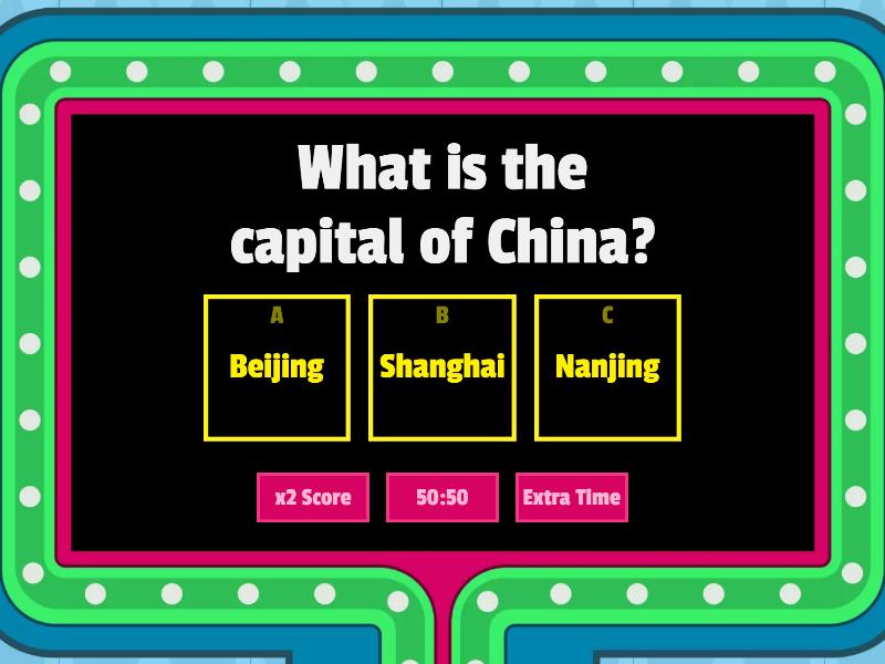 Questions about Chinese Culture - Gameshow quiz