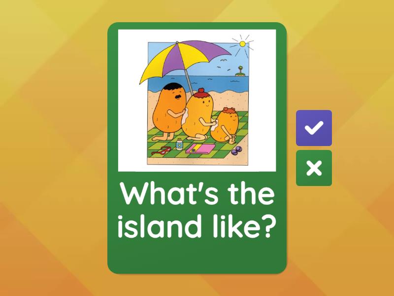 At the beach adjectives - Flash cards