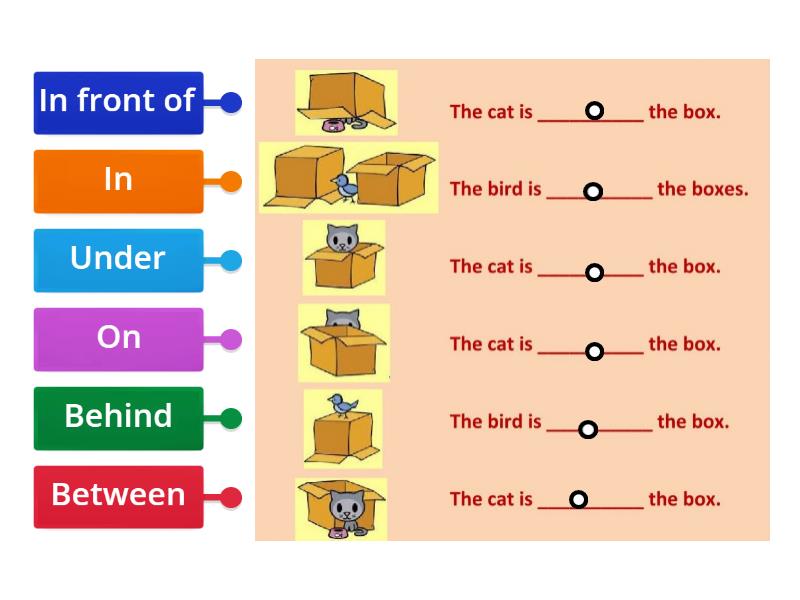 Match - preposition of place - Диаграмма с метками