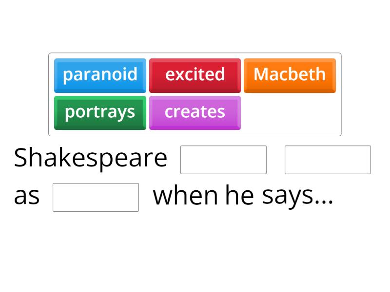 Macbeth: Essay Writing - Missing word