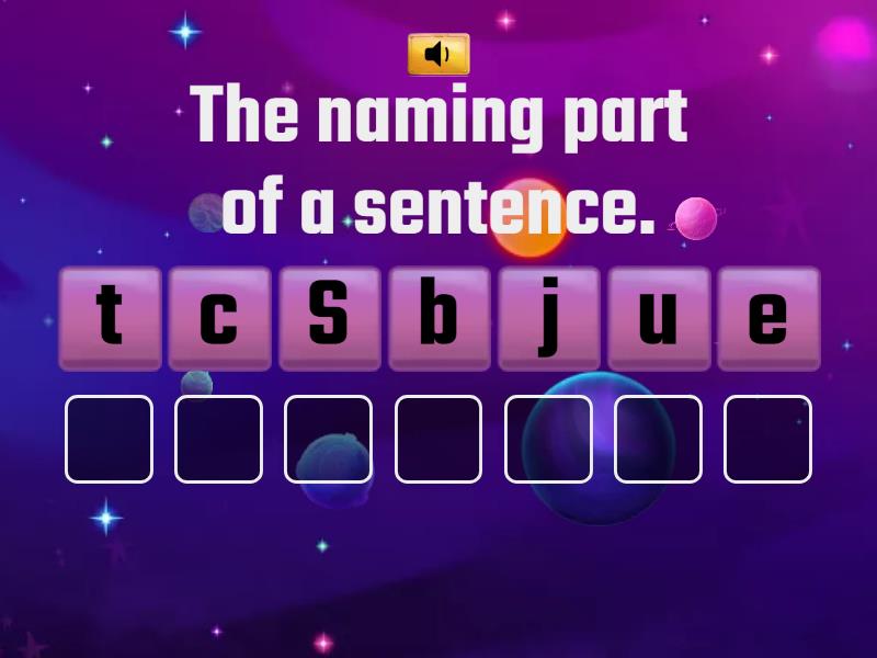 Grammar Lesson 1 Unscramble - Anagram
