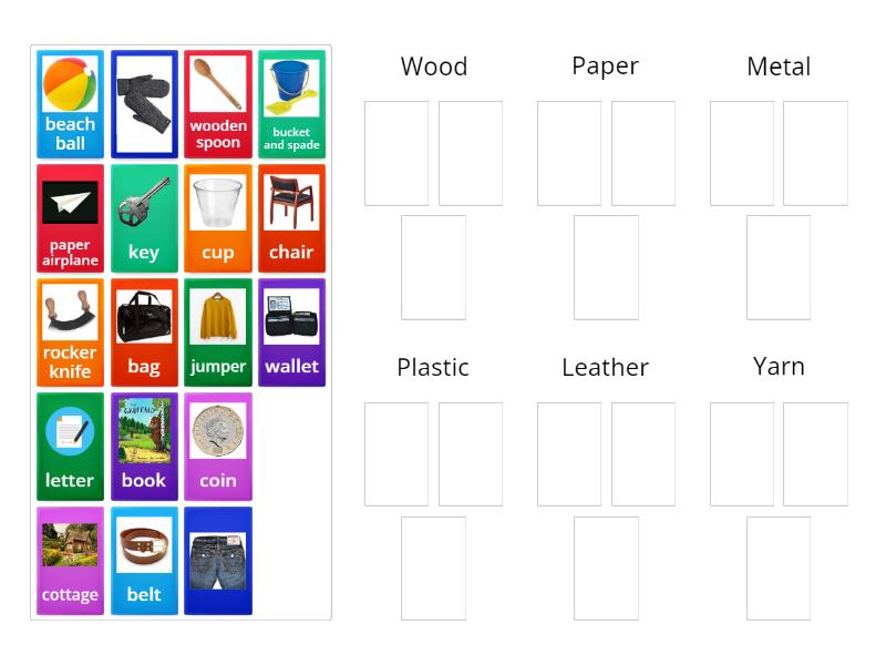 AS 5 Review 6 What are objects made of? - Group sort