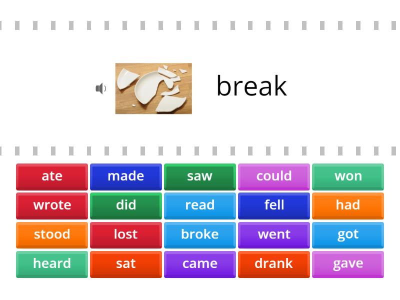 irregular verbs starlight 4 - Find the match