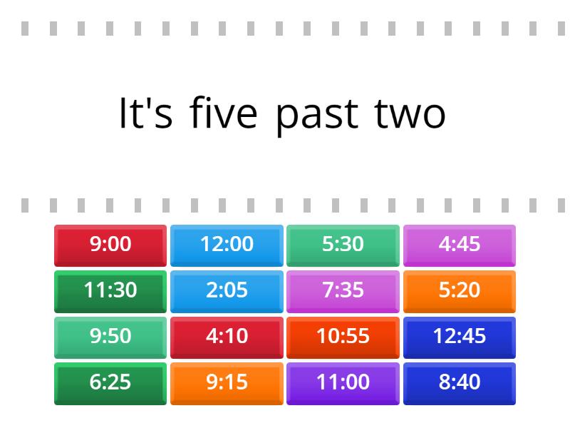 04. Present Simple - Time () - Find the match