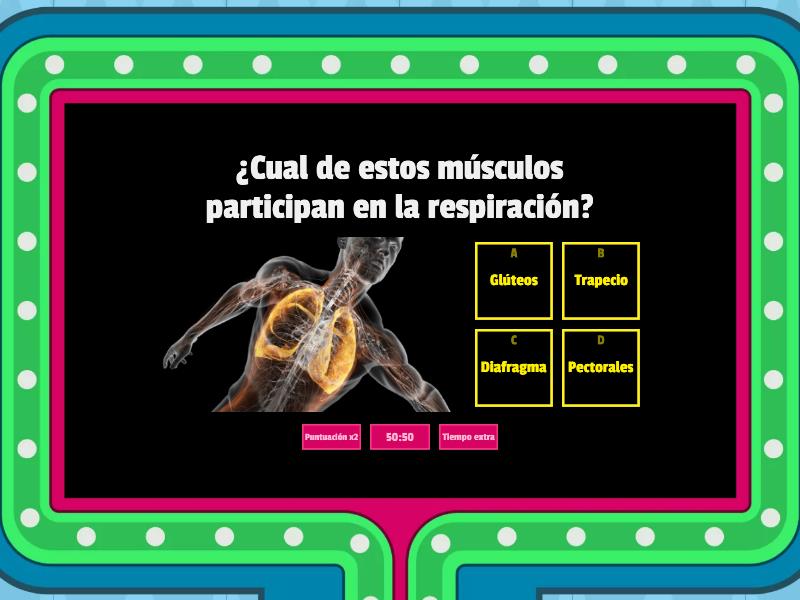 PRE-TEST SISTEMA MUSCULO- ESQUELETICO - Gameshow quiz