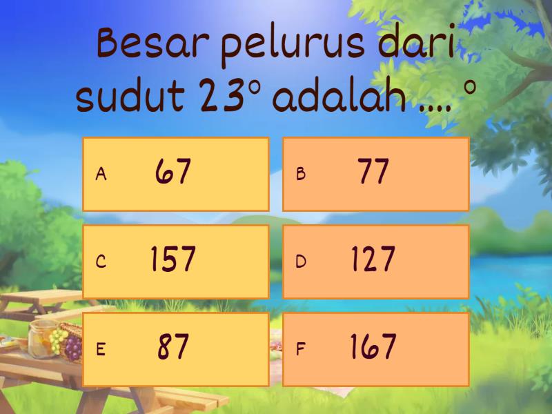 Latihan Sudut Berpelurus dan Berpenyiku - Test