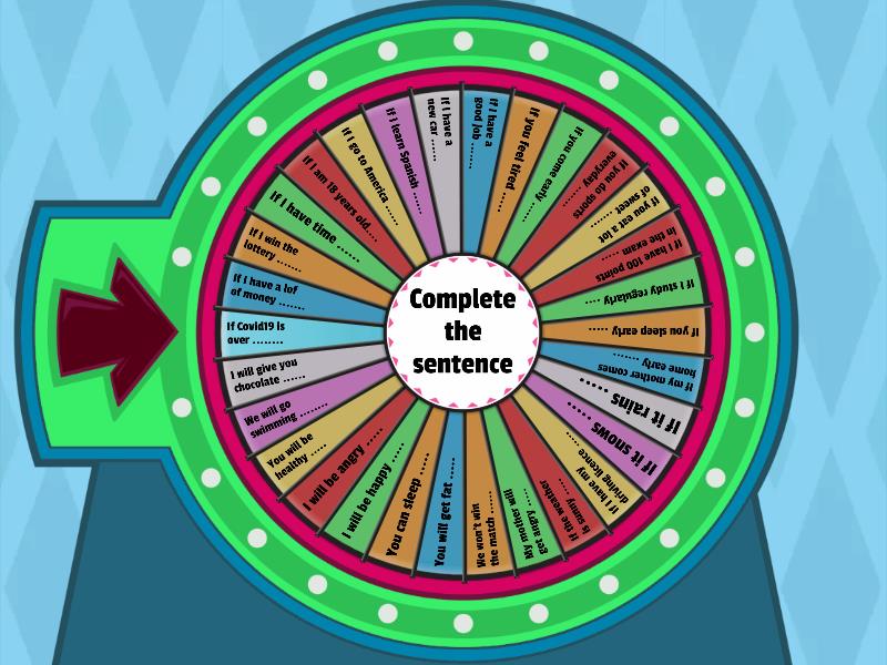 If clause Type 1 (complete the sentence) - Random wheel