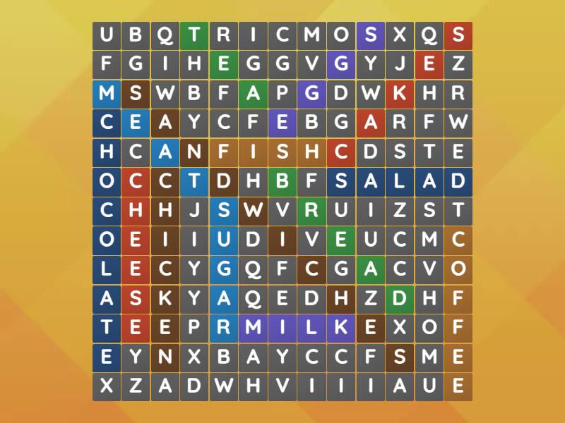 5C Food and drink - Wordsearch
