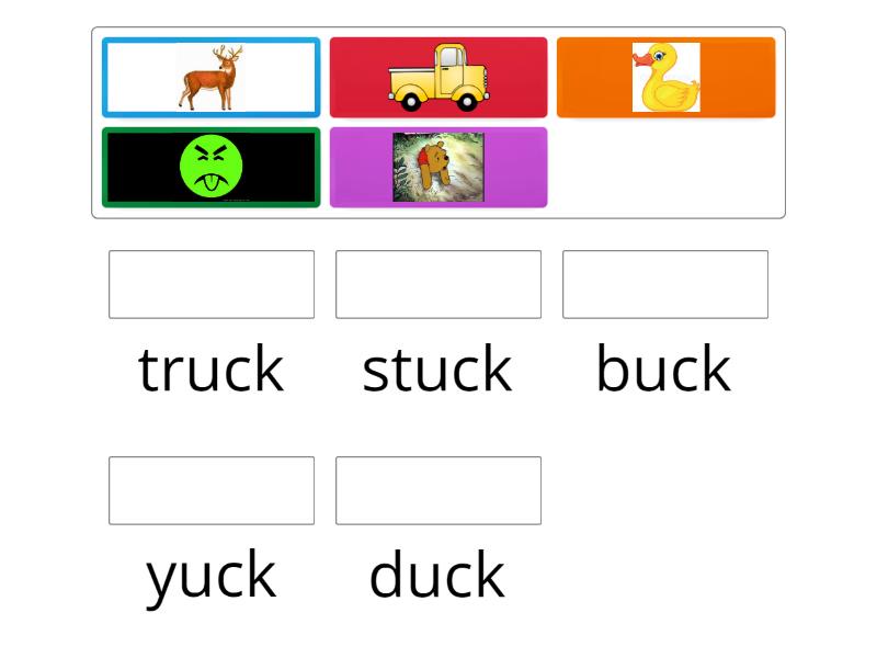 -uck word family - Match up