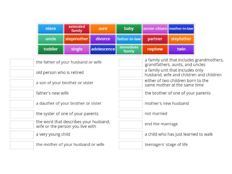 Gateway B1 unit 1 vocabulary - Match up