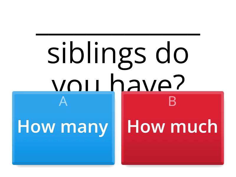 How many X How much - Quiz