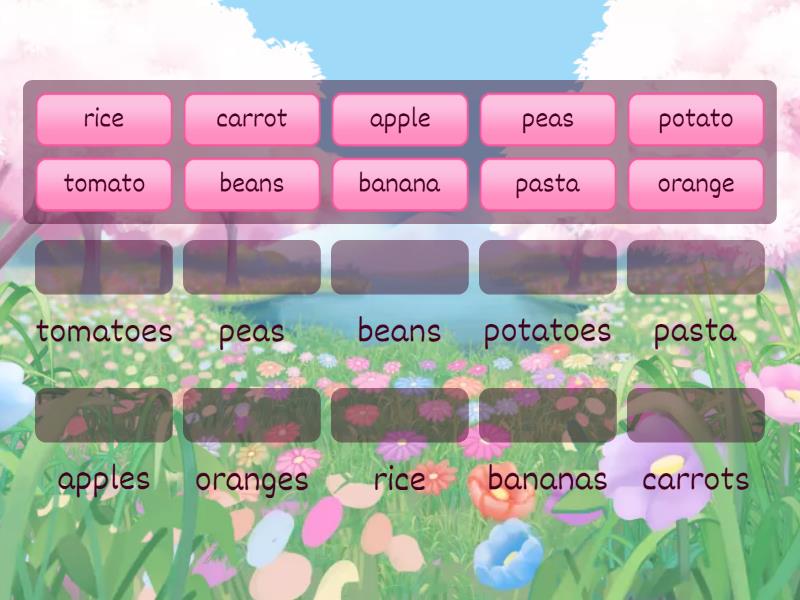 Food plural - Match up