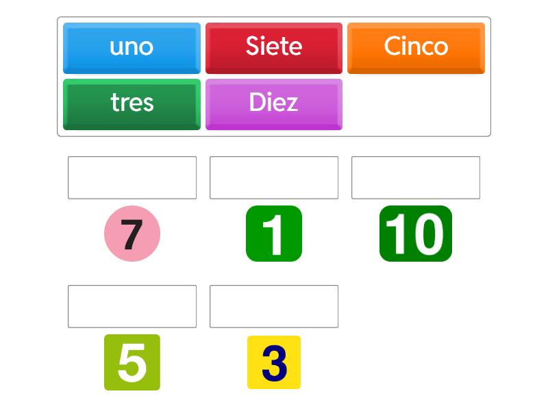 conoce los numeros - Match up