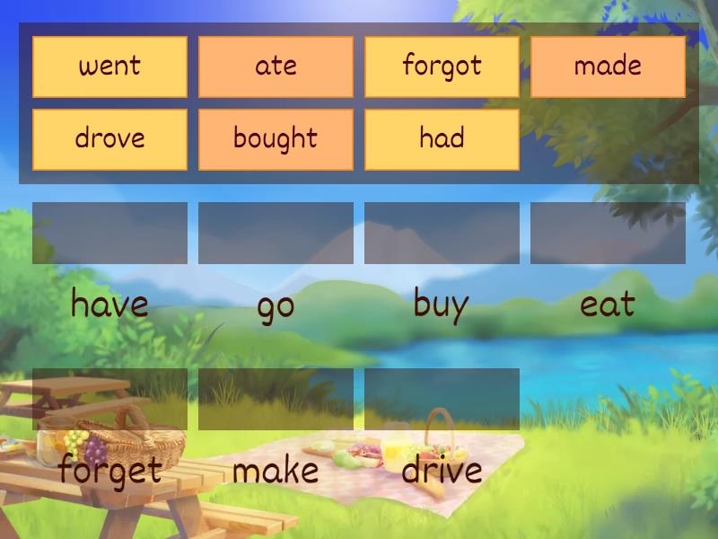 irregular verbs part one both forms adrian - Match up