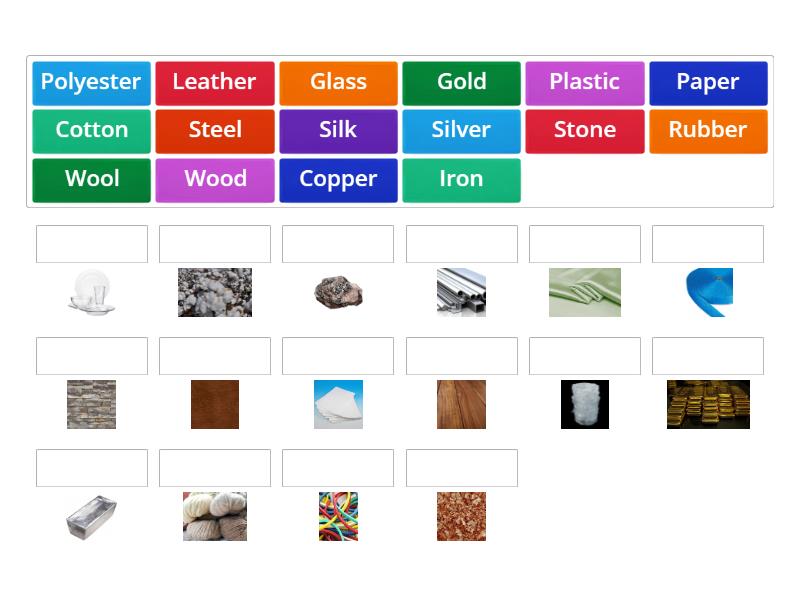 Materials - Match up