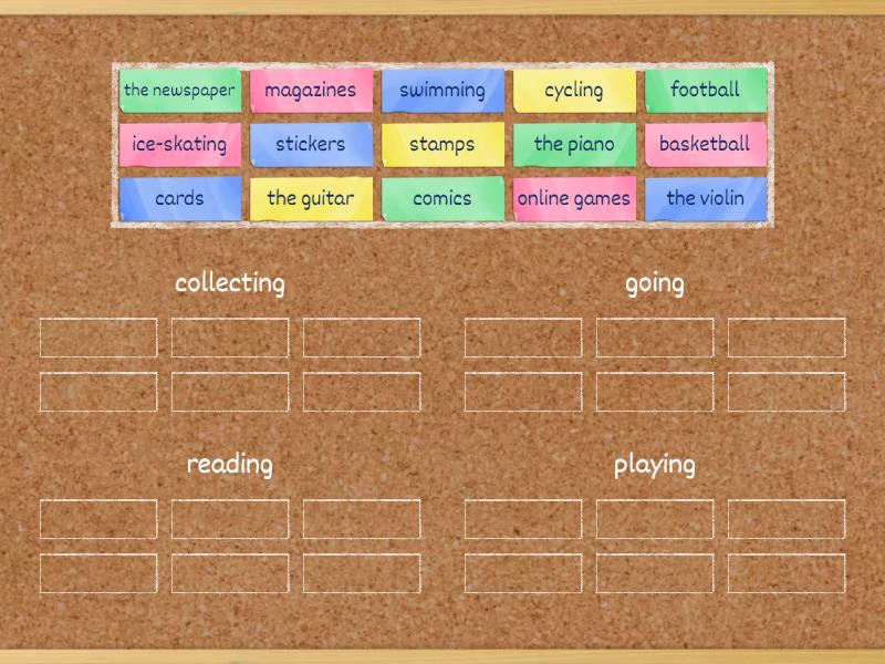 4AU1 Hobbies - Group sort