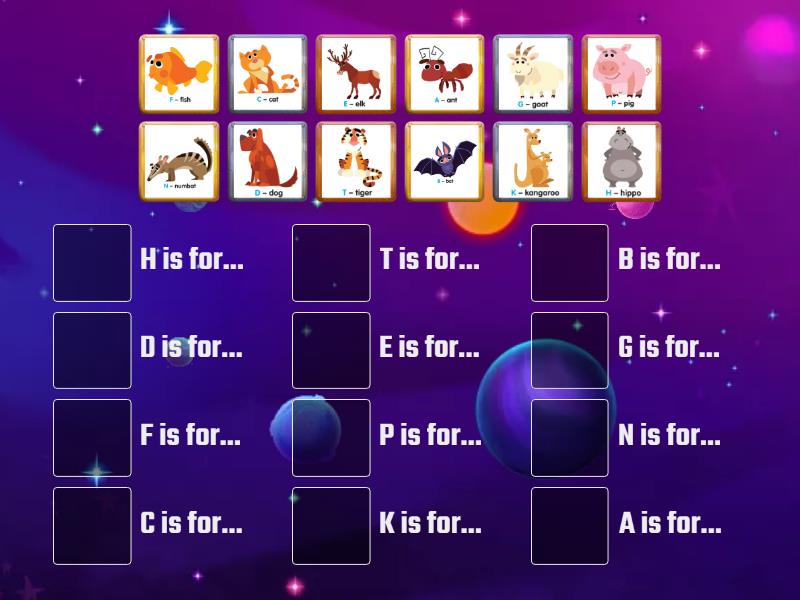 Alphaboat ep 1 l 1 alphabet animals lesson 1 a - Match up