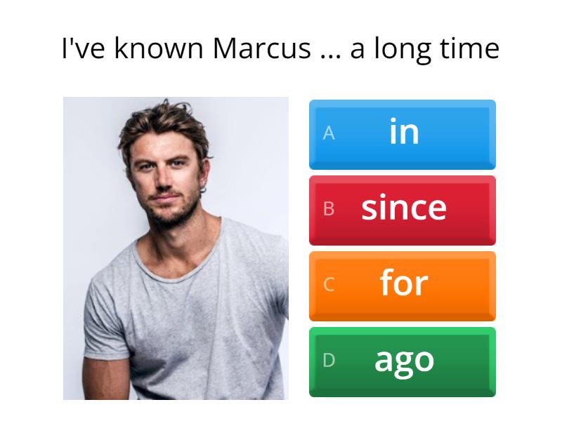 Time prepositions: IN, SINCE, FOR and AGO - Quiz