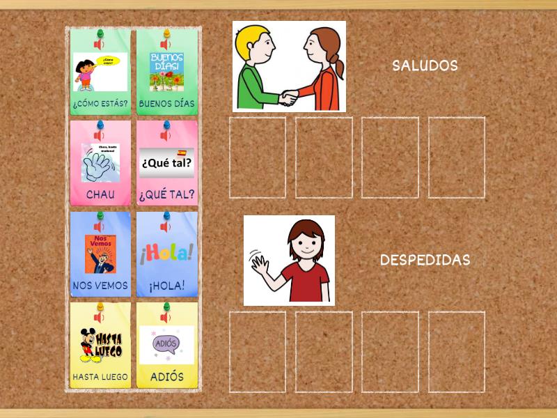 Clan 7. Inicial. Saludos y despedidas - Ordenar por grupo