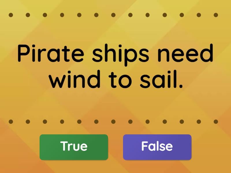 On a pirate ship - Reading Comprehension - Правда или ложь