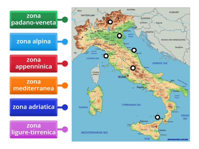 Zone climatiche italiane - Labelled diagram