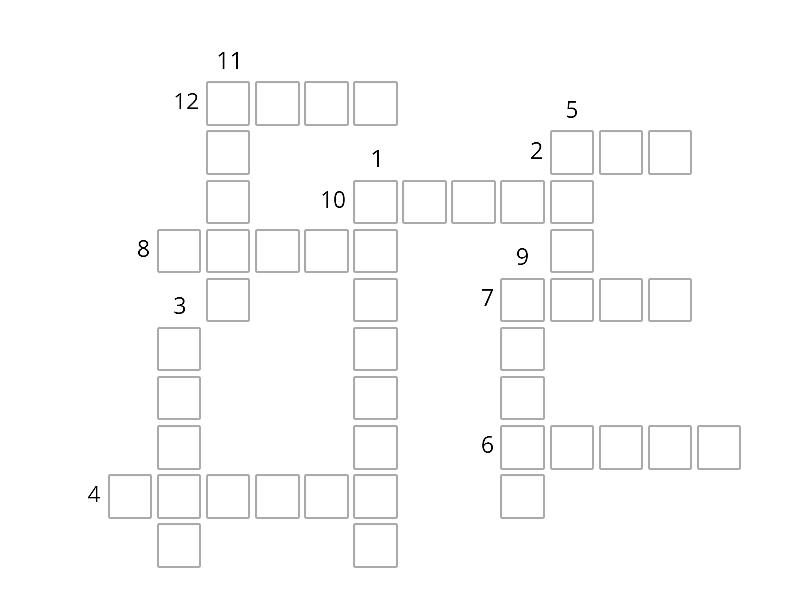 Irregular Plural Nouns - Crossword