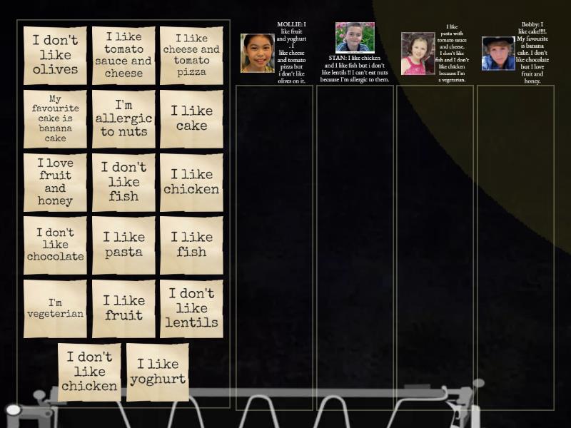 reading I LIKE .. p3 unit 4 - Group sort