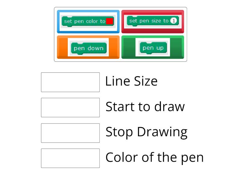 Start Up Activity - Pen Blocks - Match up