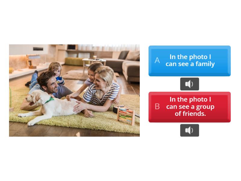 Describing a Picture (family in the bedroom) - Quiz