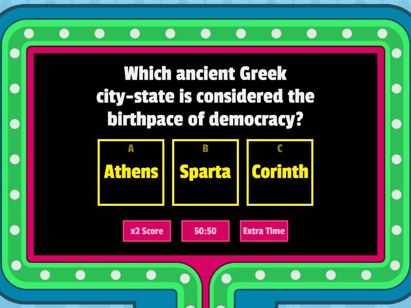 Ancient Greece - Gameshow quiz