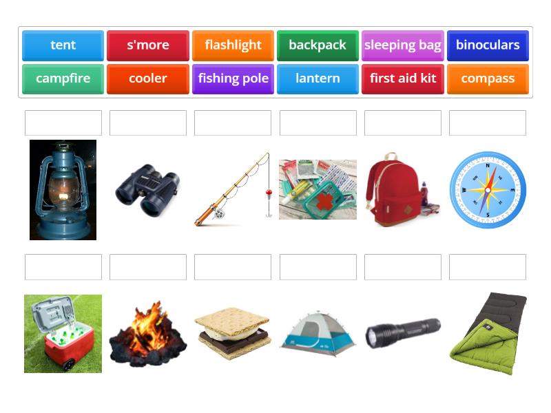 camping vocabulary - Match up