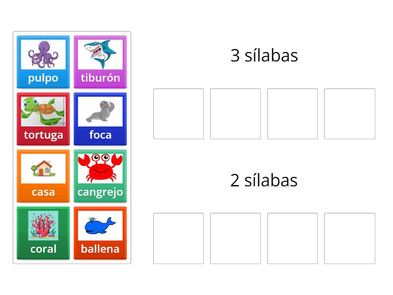 Número de sílabas - Group sort