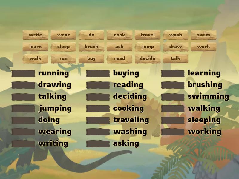 Present Continous Verbs Une Las Parejas 0096
