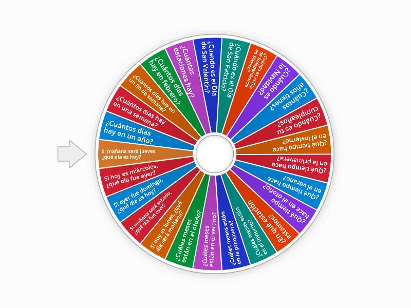 El Calendario - Random wheel