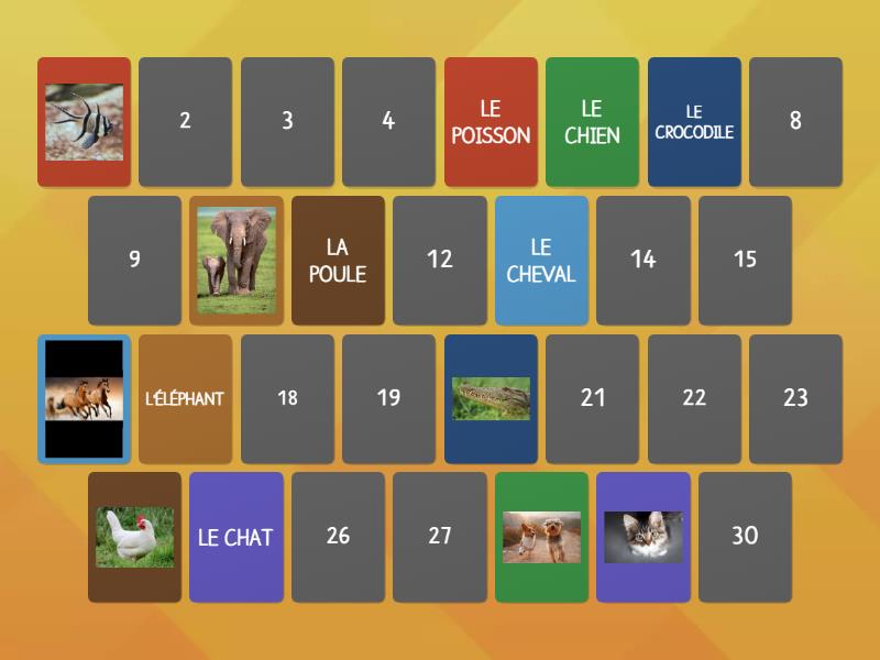 LES ANIMAUX - Matching pairs