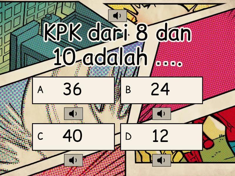 Soal KPK dan FPB - Quiz