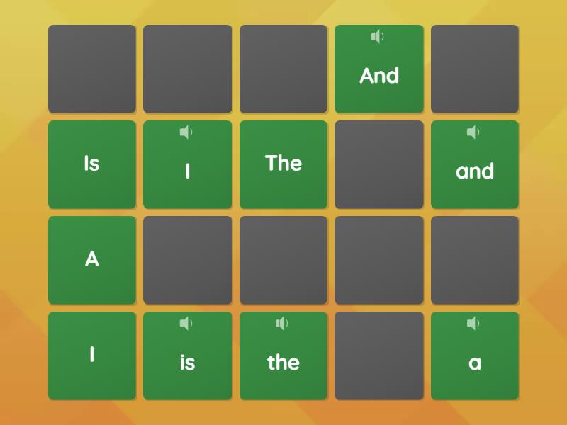 Audio of UFLI Heart Words 1-10 - Matching pairs