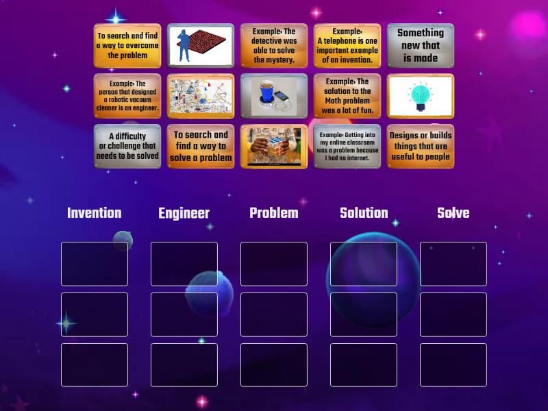 Solving Problems Through Technology Vocabulary - Group sort