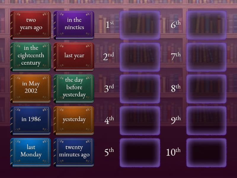 F2F Elem 6B past time phrases - Rank order