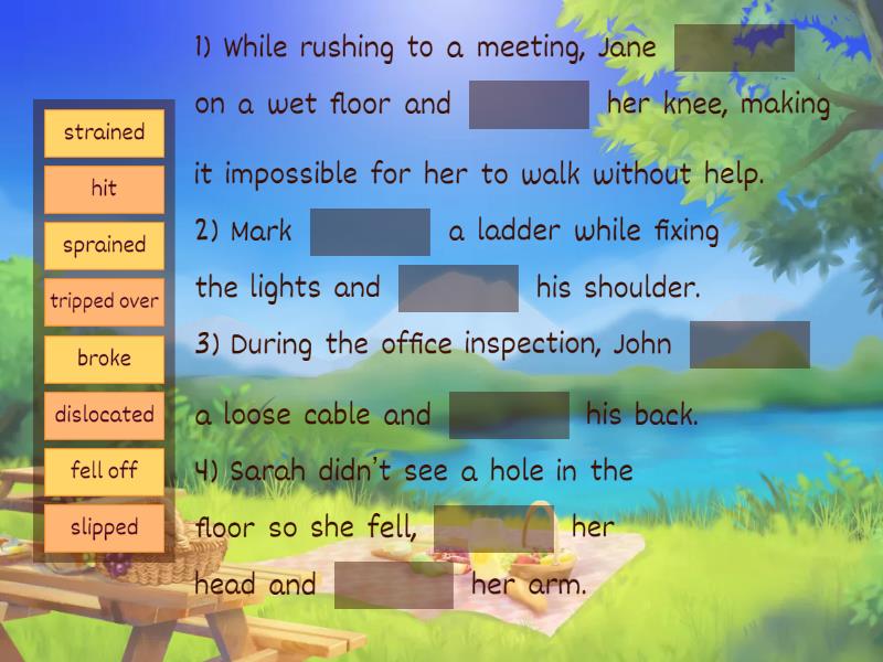 Workplace safety 1 - Complete the sentence