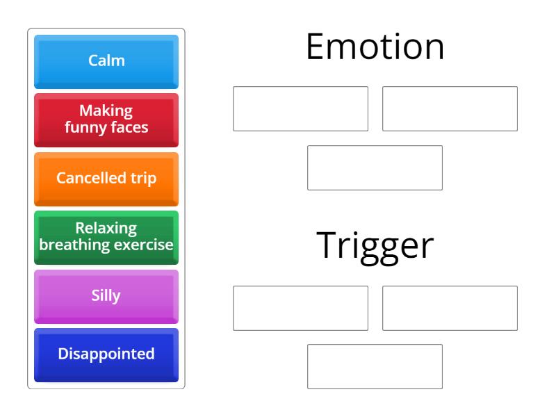 Identify emotion & trigger - Group sort