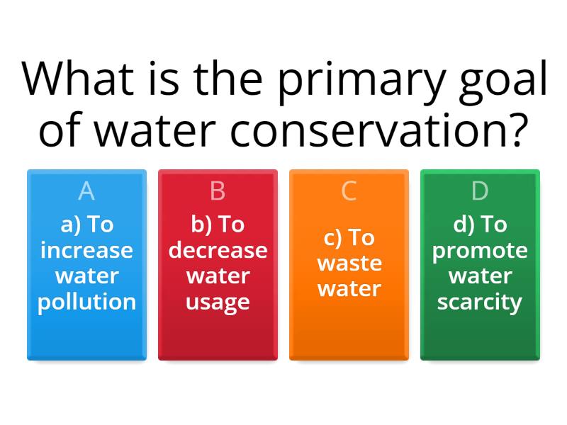 WATER CONSERVATION - Quiz